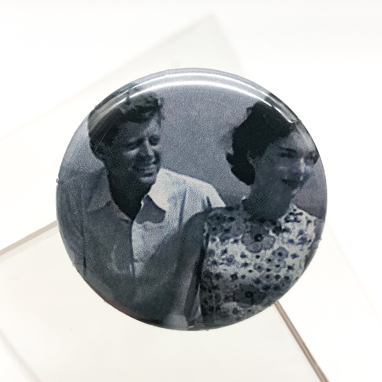 President John F Kennedy & Jackie Picture Button Pinback Jacqueline ...
