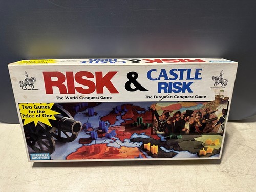 Risk / Castle Risk 2-in-1 Strategy Board Game 1990 Parker Brothers ...