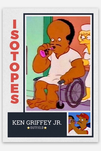 KEN GRIFFEY JR. THE SIMPSONS SPRINGFIELD ISOTOPES CUSTOM MADE RETRO ...