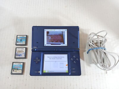 Nintendo DSI Game System Bundle Matte Blue L R Buttons Not Working Wear ...
