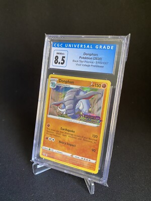 Donphan Black Star Promos Vivid Voltage Pre Release Swsh067 Cgc 85 Ebay