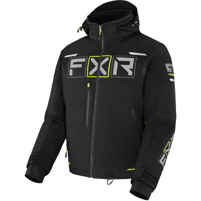 FXR Snowmobile Mens Maverick Insulated Jacket - Black/HiVis | eBay