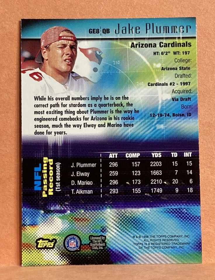1998 Topps JAKE PLUMMER Generation 2000 Card #GE8 Cardinials | eBay