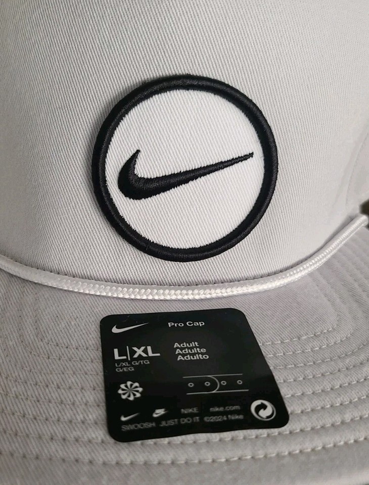 Nike Dri FIT Pro Structured Futura Golf Cap Size L/XL Photon Dust Grey ...