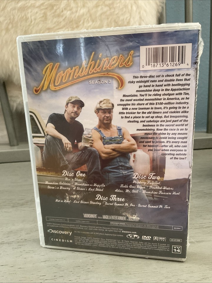 Moonshiners Season 2 (DVD, 2014, 3-Disc Set) OOP Discovery Channel TV ...