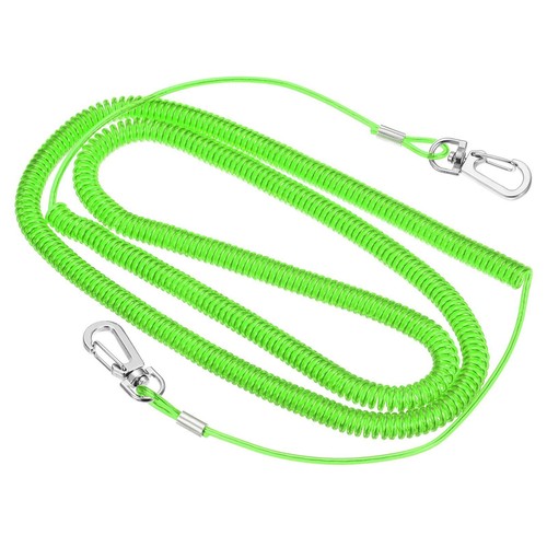 26.2ft Fishing Lanyard Heavy Spring Extension Cord with Metal Clip ...