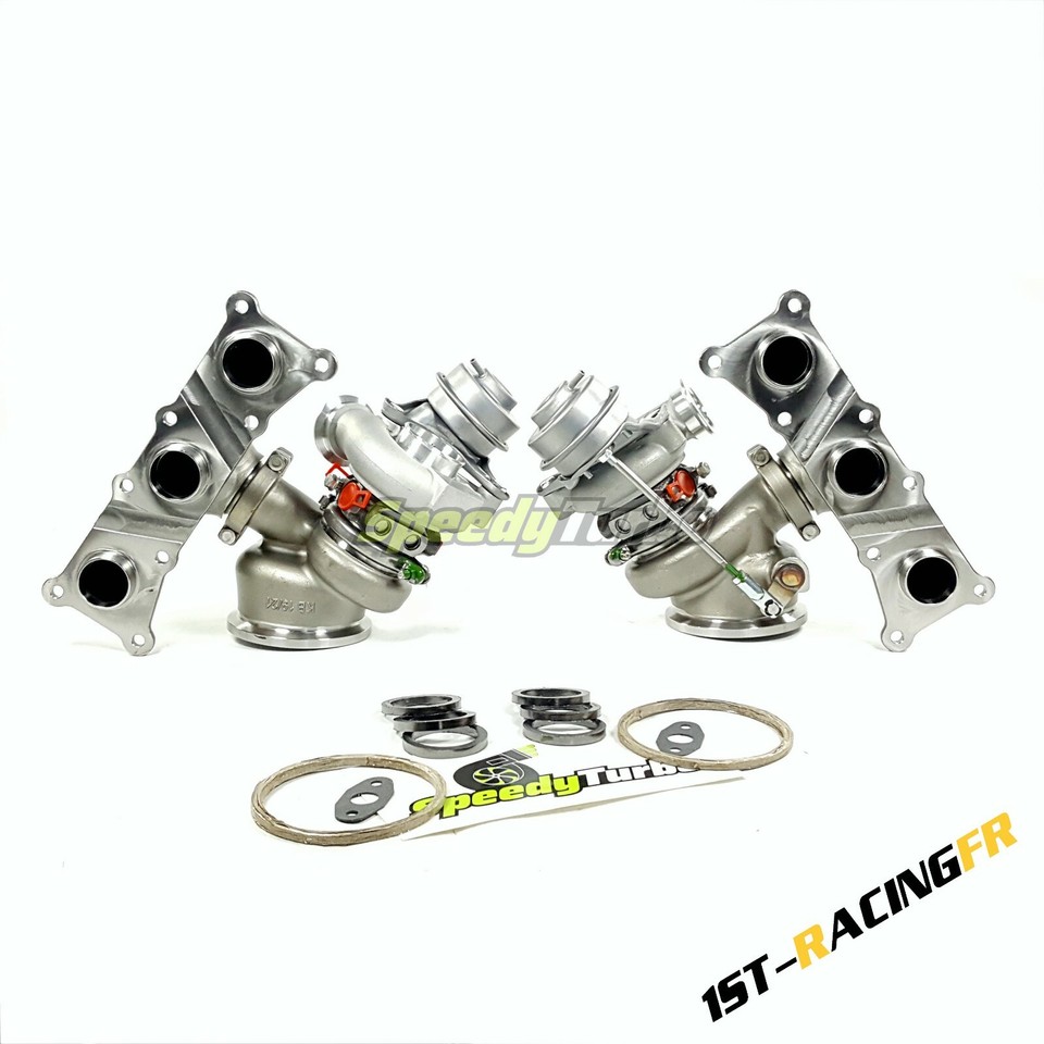 Upgraded Billet 6+6 TD04-19T V4 Twin Turbos For BMW N54 135i 535i 535xi ...