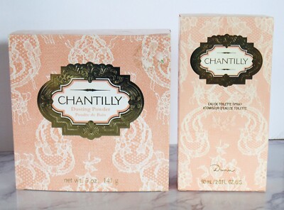 Chantilly NOS 5oz Dusting Powder & 2oz Eau De Toilette Spray 2/3 Full ...