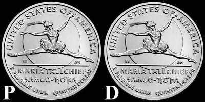 2023 P & D Maria Tallchief American Women Quarters "BU" (2 Coin Set) | eBay