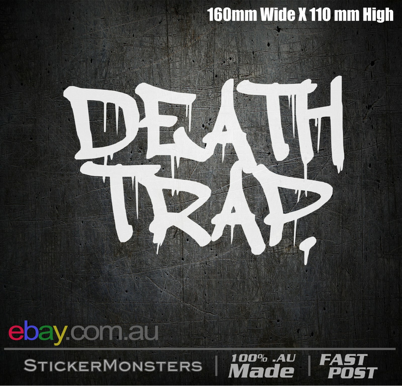DEATH TRAP Car Sticker Decal 160mmW JDM Street Rated Lowered Vintage ...