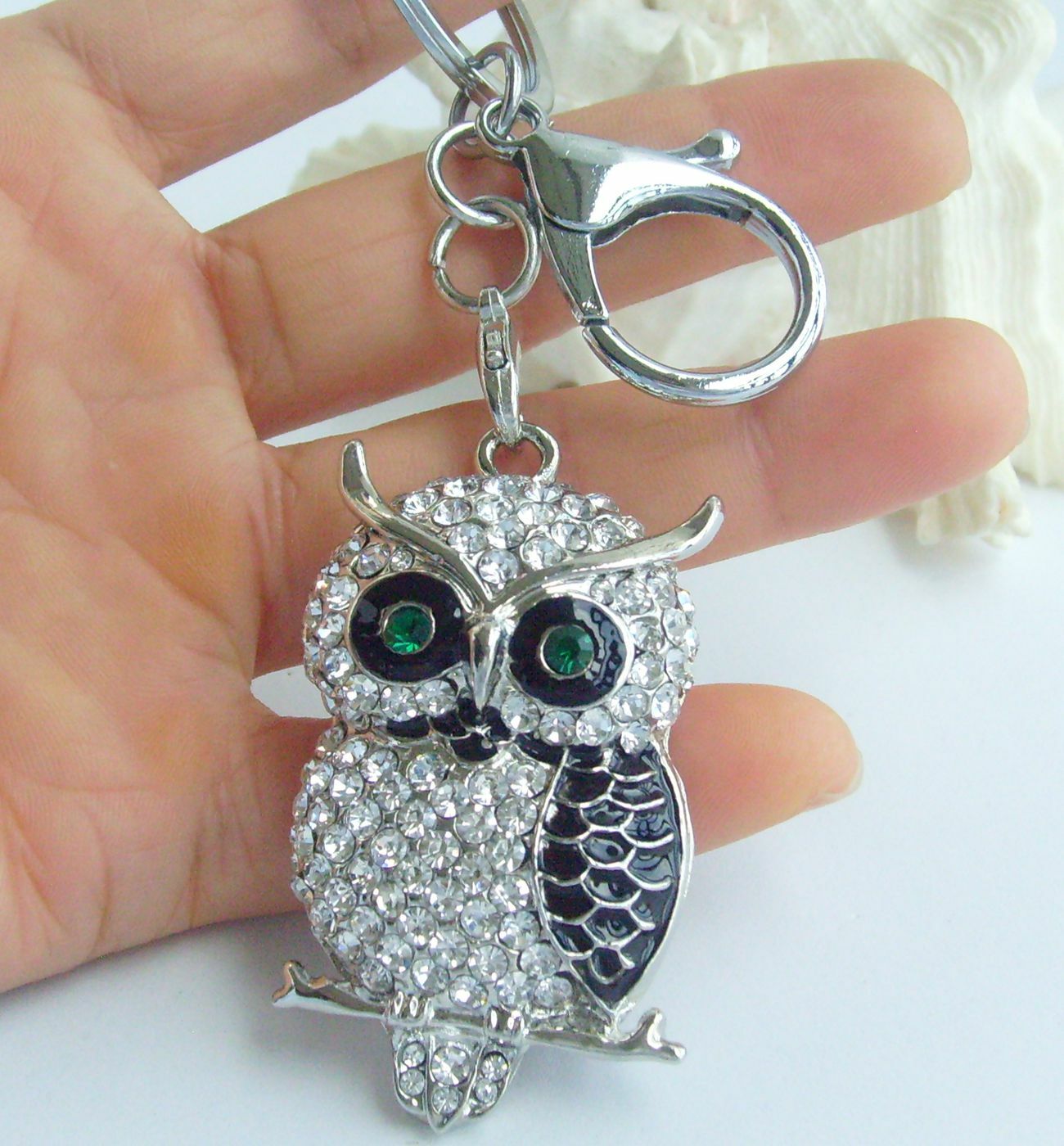 Unique Owl KeyChain Pendant Rhinestone Crystal KPY03502 | eBay