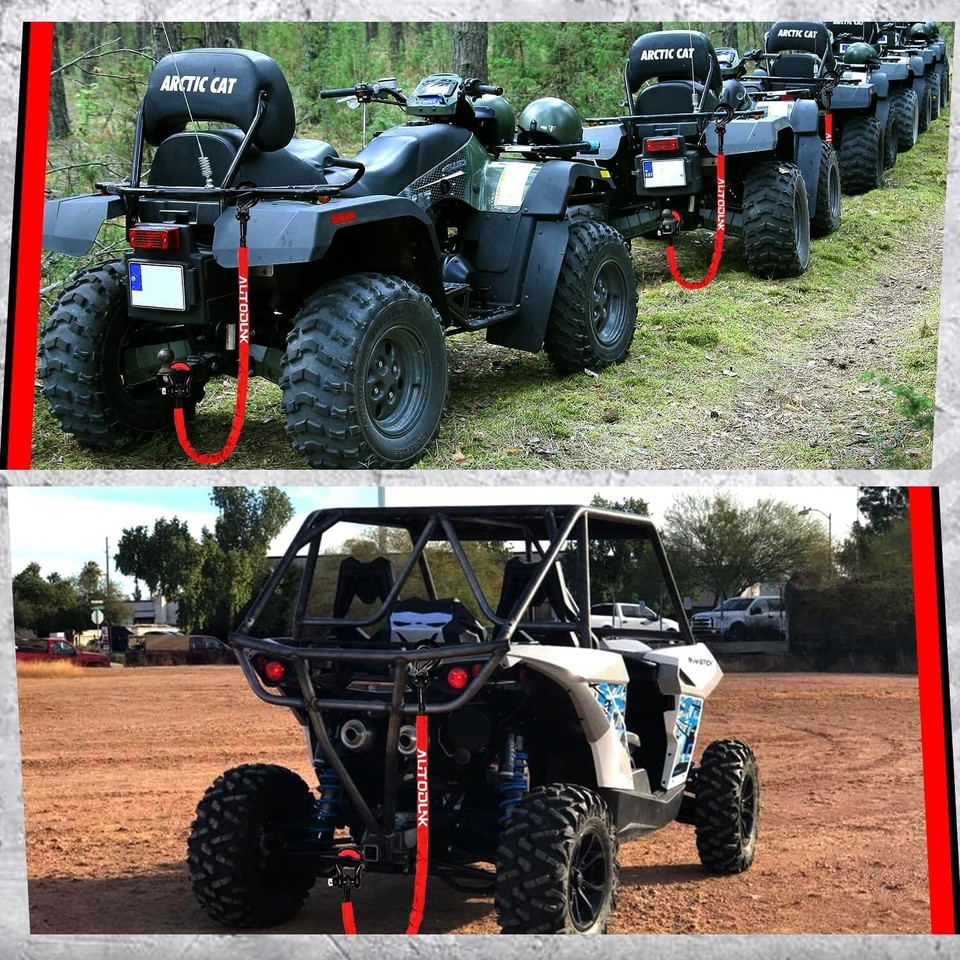 2.5FT UTV ATV Recovery Strap 19400LBS with Winch Hook and D-Ring ...