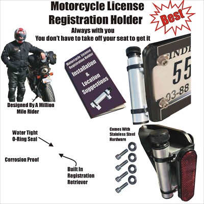motorcycle registration holder | eBay