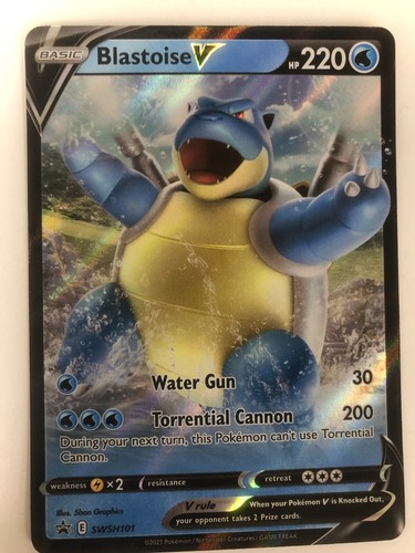 Pokemon Blastoise V SWSH: Sword & Shield Promo Cards Foil NM SWSH101 ...