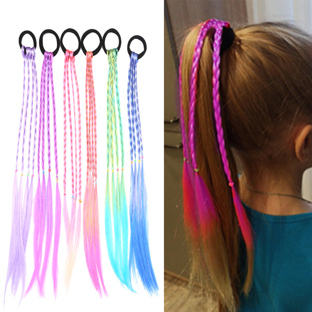12pcs Gradient Color Girls Gift Hair Extension For Kids Party With Hair ...