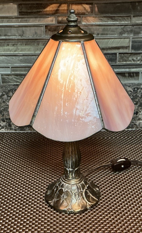Vintage L & L WMC Tiffa-Mini Stained Glass Table/Desk Lamp | eBay