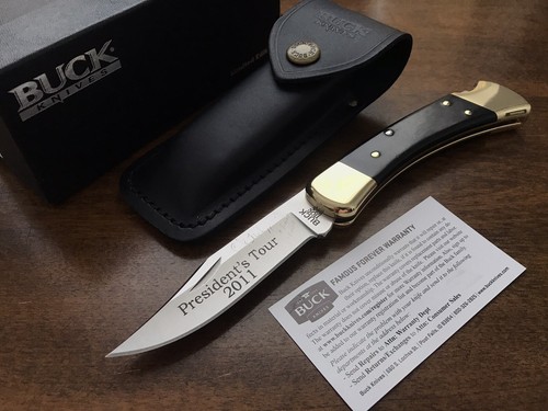Buck 110 Limited Edition 2011 President’s Tour Folding Knife Signed By ...