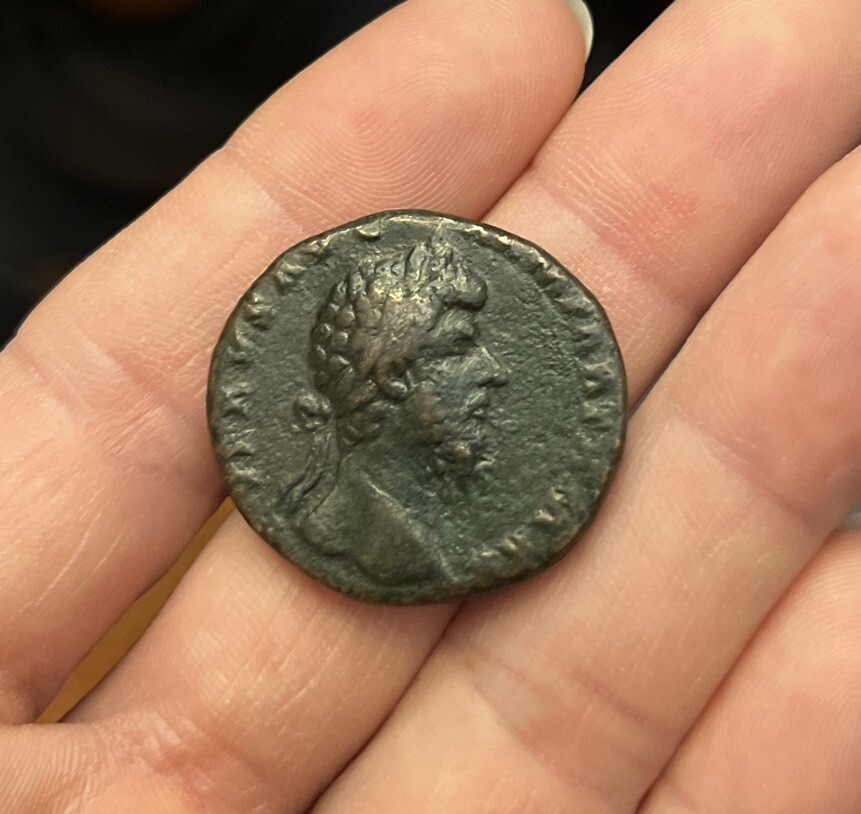 Emperor LUCIUS VERUS Ancient Roman Coin Sestertius 166AD VICTORY PARTH ...