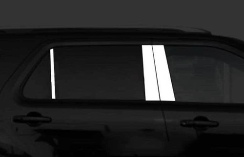 Chrome Steel Car Window BC Pillar Panel Cover Trim For Ford Explorer 11 ...