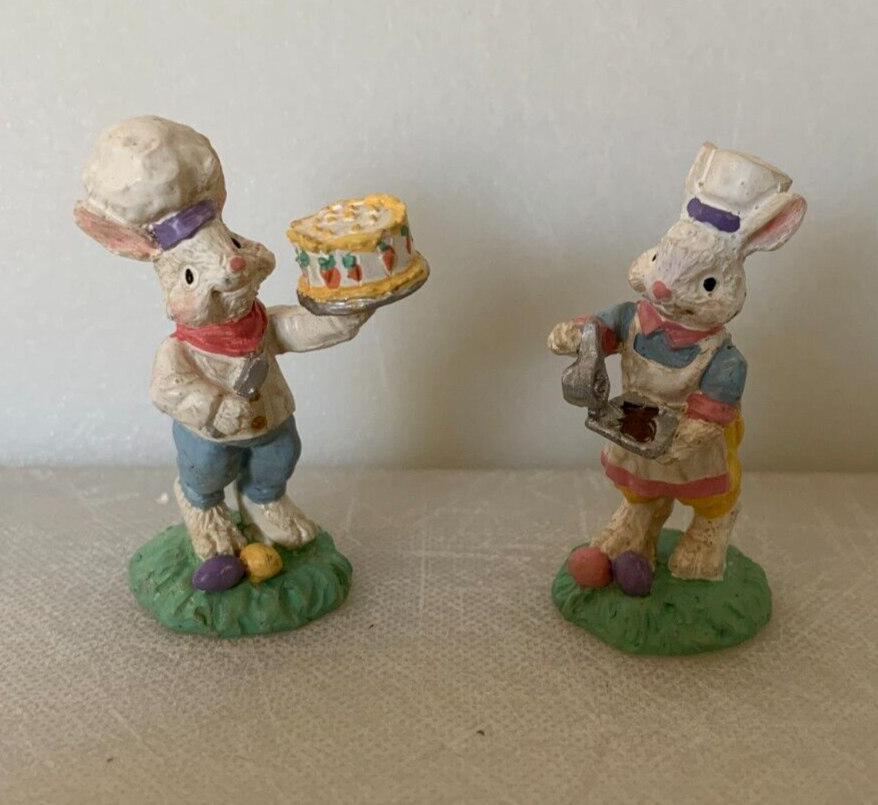 COTTONTAIL LANE BAKERY BUNNY CAKE & CHOCOLATE BAKER Set of 2 EASTER ...