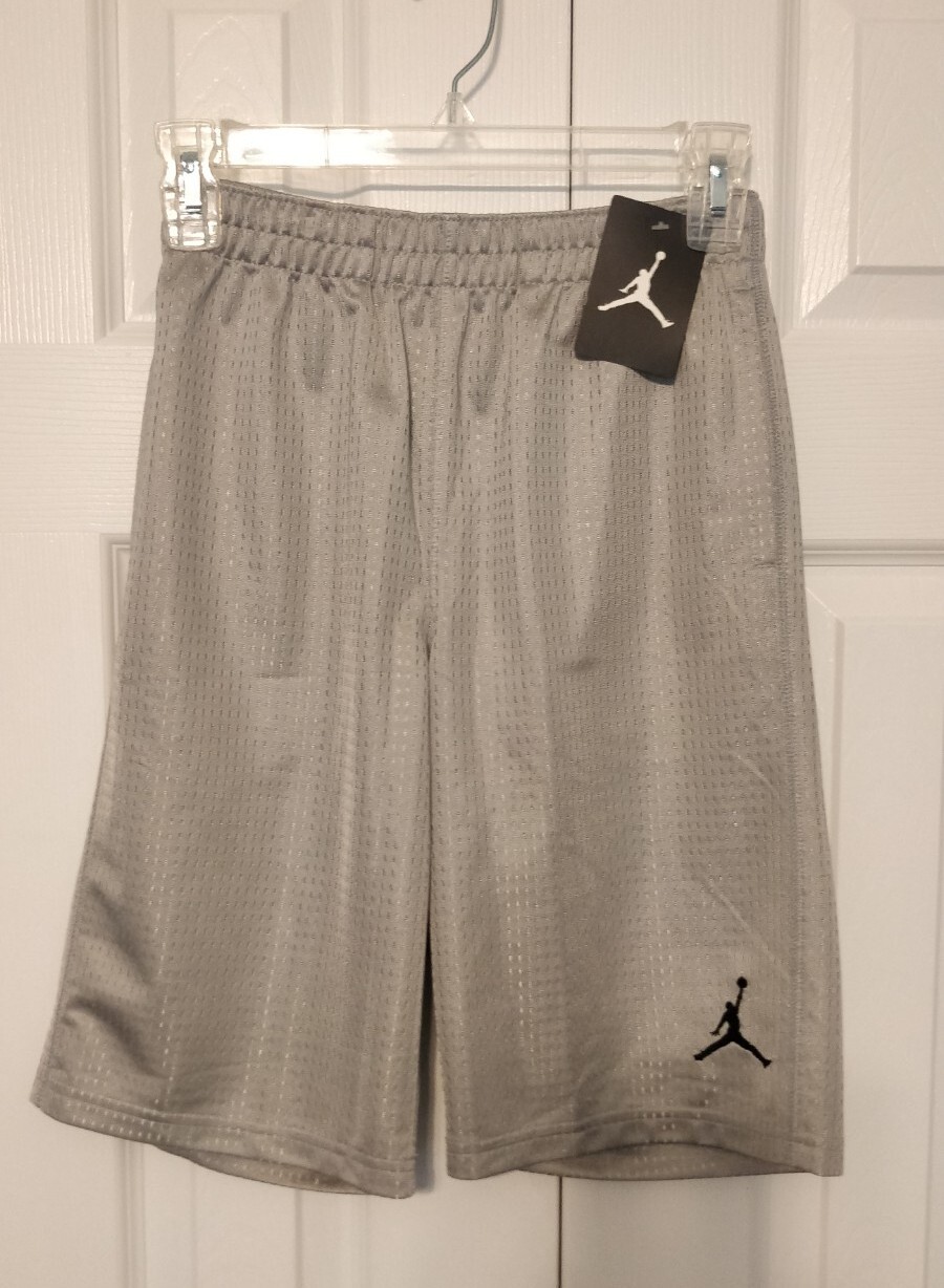 Nike Mesh Jumpman Jordan Gray Basketball Shorts Boys Youth Medium M NWT ...