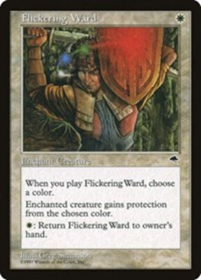 mtg magic Flickering Ward tempest ENGLISH Rune de garde scintillante ...