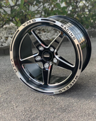 2x 17x10 V Star 5 Spoke Polished Lip 5x114.3 +54 ET Wheel Rim For 05 20 ...