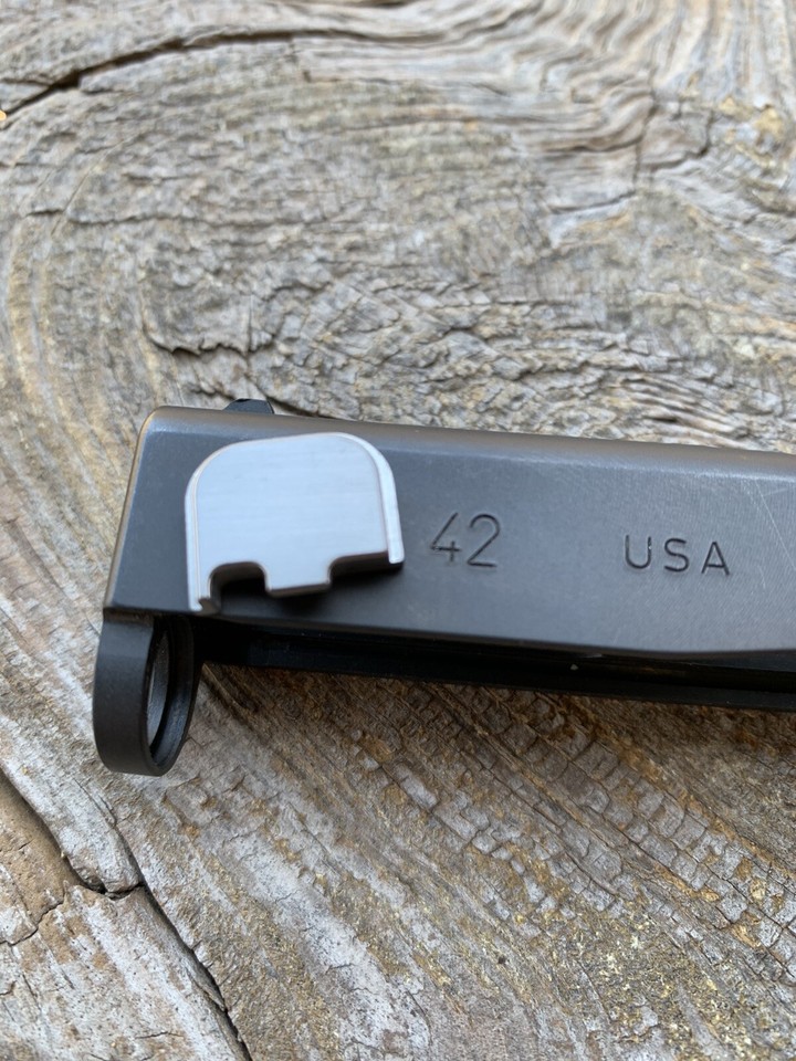 Custom STAINLESS STEEL Glock Backplate, Slide Plate fits Glock 42 ONLY ...