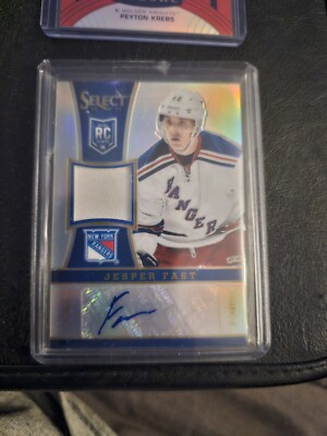 2013 14 Select Prizm Silver Jersey Auto Rookie #15/99 Jesper Fast ...
