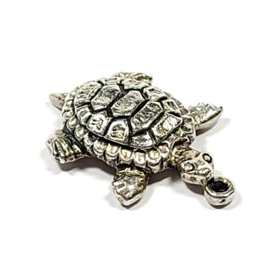 Sterling Silver Small Detailed Turtle Tortoise Charm | eBay
