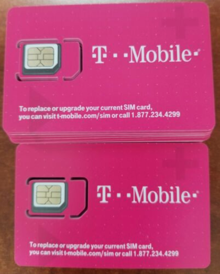 T-Mobile Phone Sim with Prepaid Plan 30-60 Days $15/$25/$40/$50 5G/4G ...