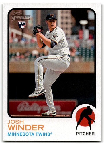 2022 Topps Heritage High Number Josh Winder Rookie Minnesota Twins #621 ...