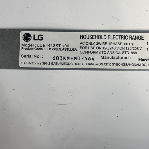 EAD62705102 OEM LG STOVE / RANGE WIRE HARNESS FOR MODEL LDE4413ST / 00 ...