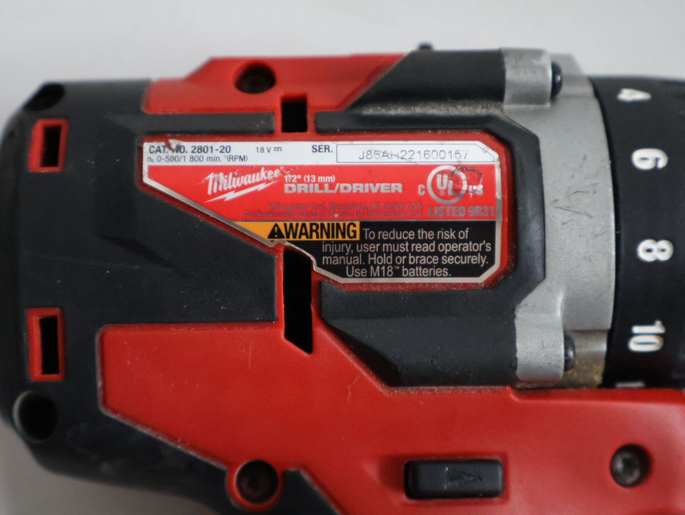Milwaukee 2801-20 M18 18V Li-Ion Compact Brushless 1/2" Drill Driver | eBay