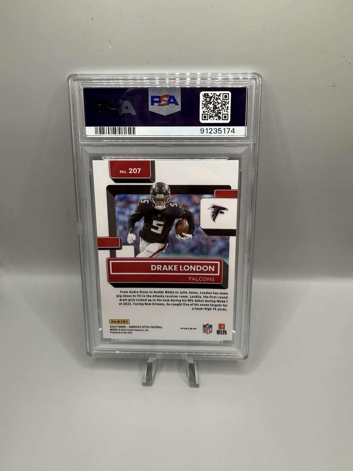 2022 Panini Donruss Optic - Rated Rookie Drake London #207 Purple Shock ...