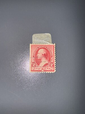 US Postage Stamp George Washington Two Cent 2¢ Red Stamp 1894 Shield ...