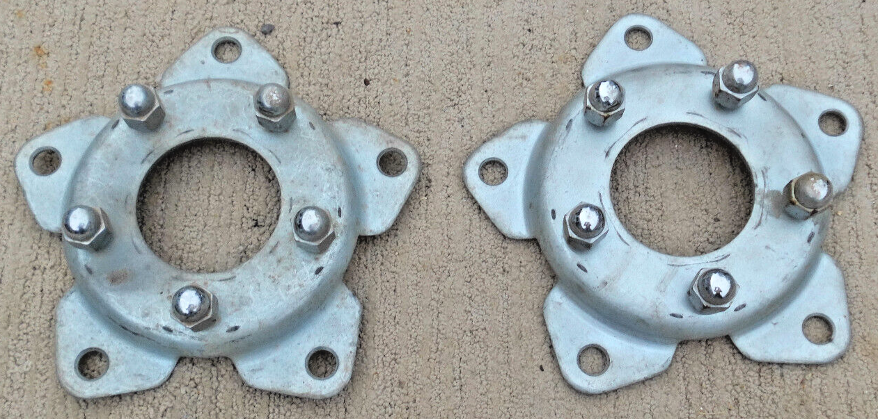 PAIR OF VINTAGE VW WIDE 5 to GM 5 x 4.75" HEAVY DUTY WHEEL ADAPTERS w ...