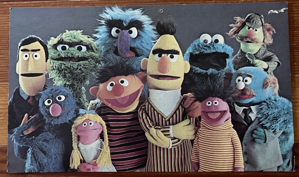 2 Vintage 1972 & 1996 Sesame Street Muppets Childrens TV worksho 4x6 ...