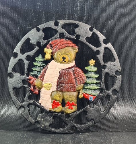 Sous-plat Rond En Fonte Décor Ours Ø 17 Cm | eBay