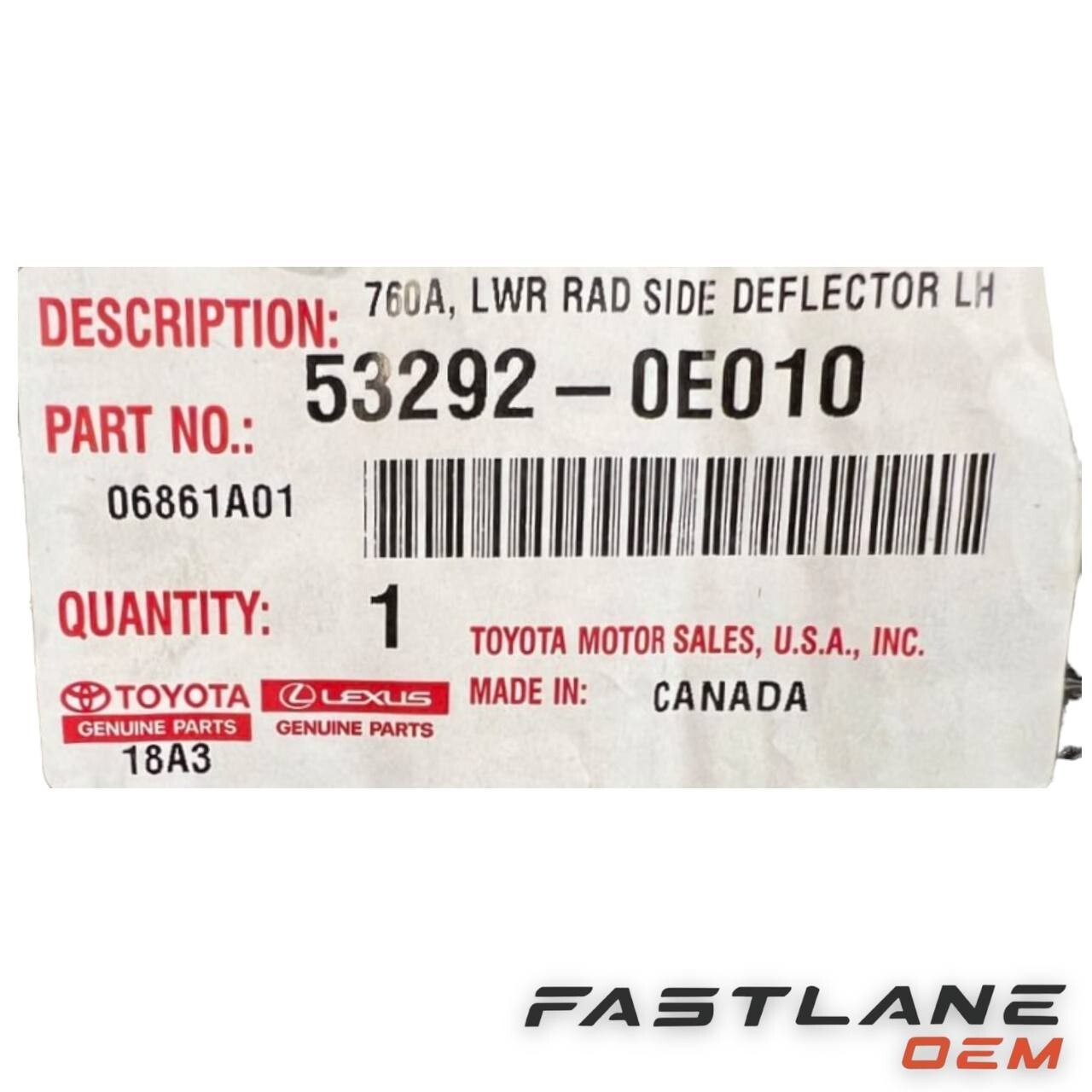 2016-2019 LEXUS RX350/RX450H SIDE SEAL, LH NEW OEM 53292-0E010 | eBay