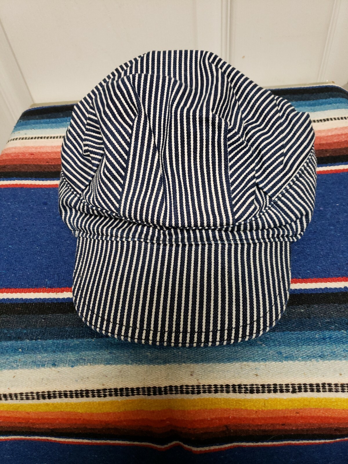 Railroad Stripe Cap Vintage Round House Train Enginee… - Gem