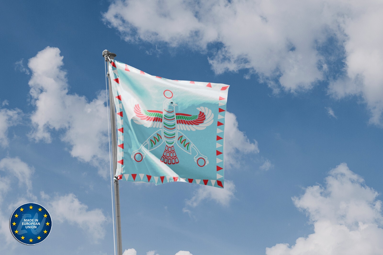 Achaemenid Falcon Standard Square Flag I Unique Design, 3x3Ft/90x90 cm ...