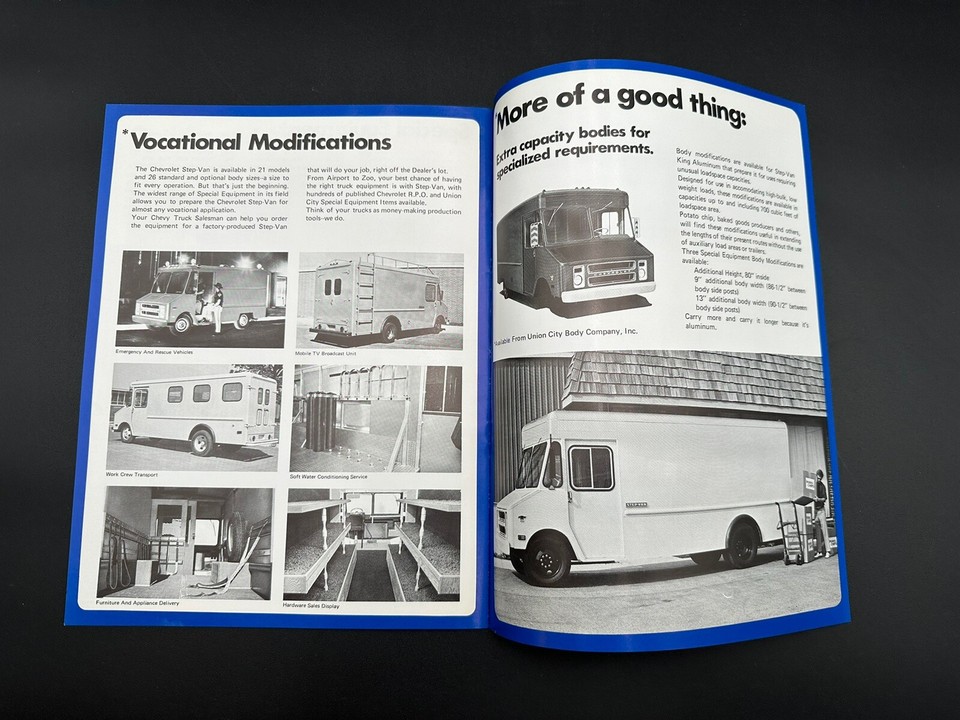 1973 CHEVY CHEVROLET Step-Van King Aluminum Brochure Vintage Great ...