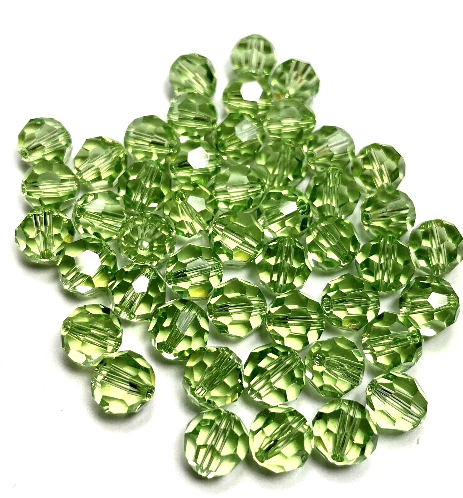 5000 Swarovski Elements Crystal 8mm Faceted Peridot Round Sphere Beads ...
