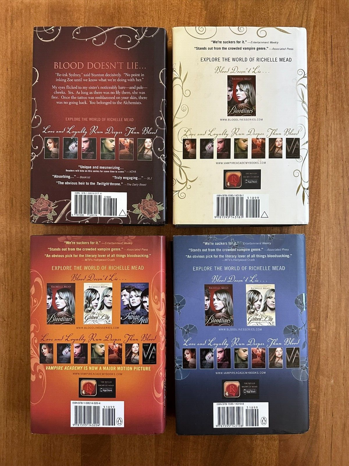 BLOODLINES Lot Richelle Mead Indigo Spell Fiery Heart Bloodlines Golden ...