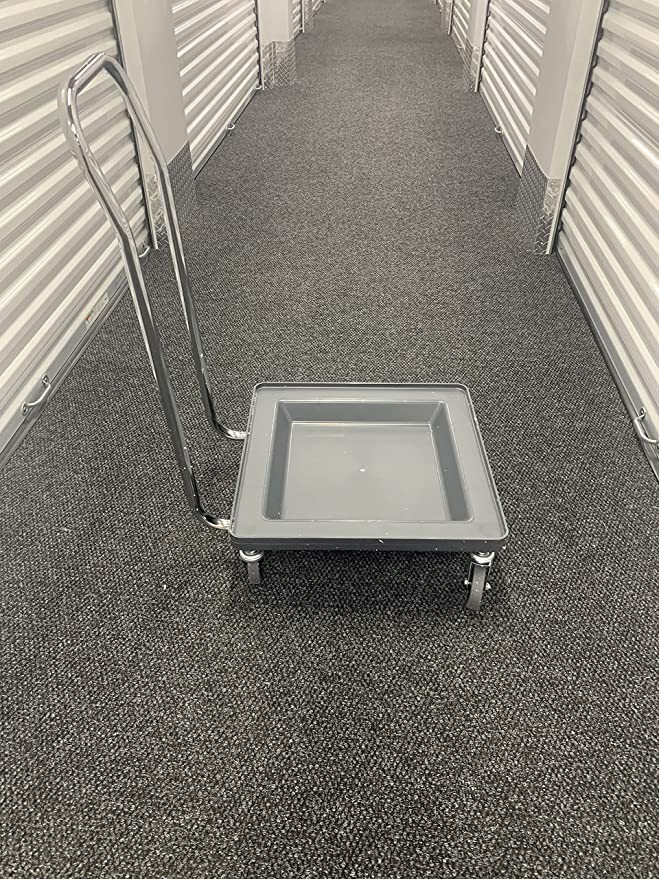 Gray Plastic Restaurant Dishwasher Dish Glass Rack Dolly with Handle ...