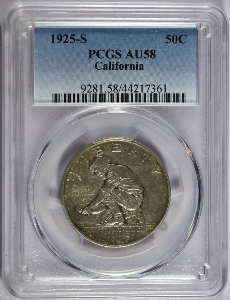 1925-S PCGS AU58 California Jubilee Classic Commemorative Half | eBay