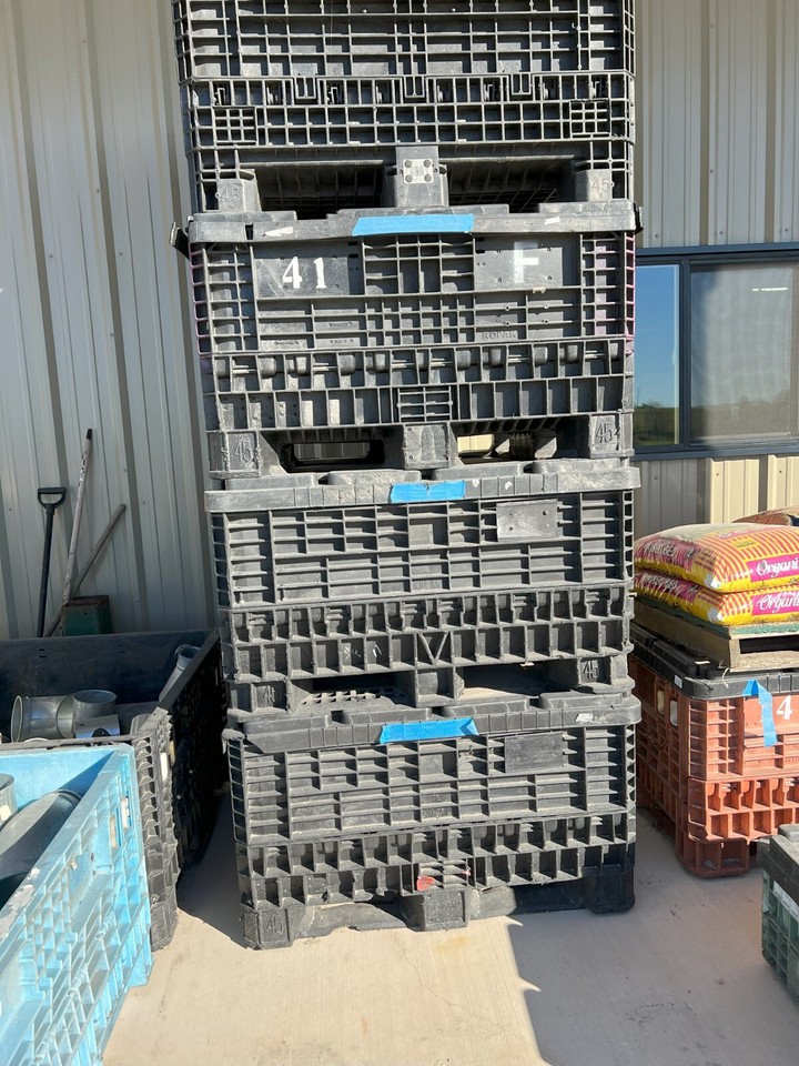 Ropak Reusable Shipping Crates 45x48x34 Collapsible; Access Doors: Lids ...