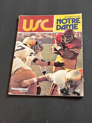 11/30/74 Notre Dame Vs USC Vintage Touchdown Illustrated Football ...