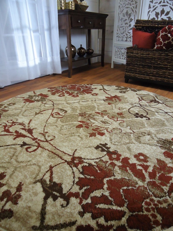 Modern Rug Contemporary Area Rugs Burgundy 8x10 Abstract Carpet 5x7 ...